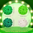 24 Pieces Wicker Rattan Balls Decorative Orbs 1.8 Inch St Patrick's Day ...
