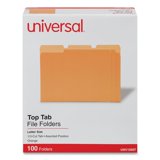 Deluxe Colored Top Tab File Folders, 1/3-Cut Tabs, Letter Size, Orange ...