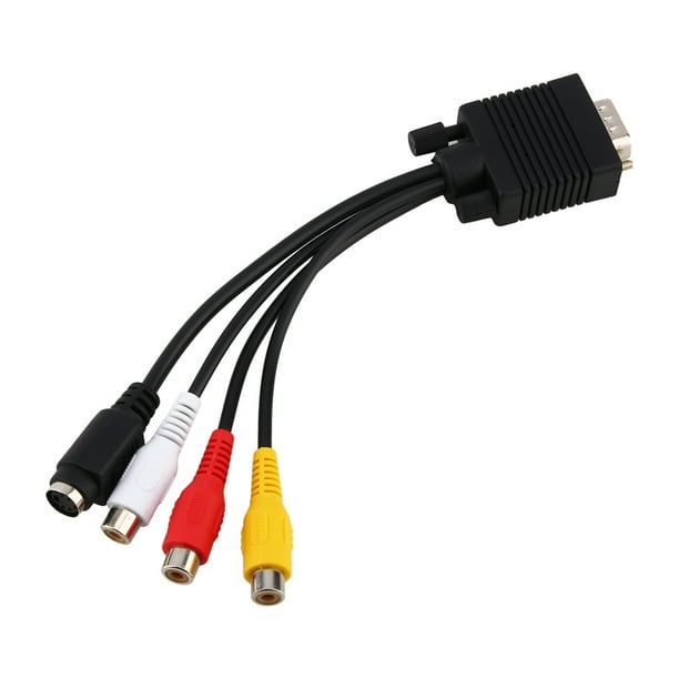 VGA SVGA a S Video 3 RCA AV TV Adaptador Convertidor Cable Conector ...