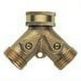 Melnor 2-Way Metal Hose Connector with Built-in Shut-off Valves ...