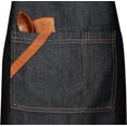 100% Cotton Denim Kitchen Apron with Pocket and Adjustable Neck with ...