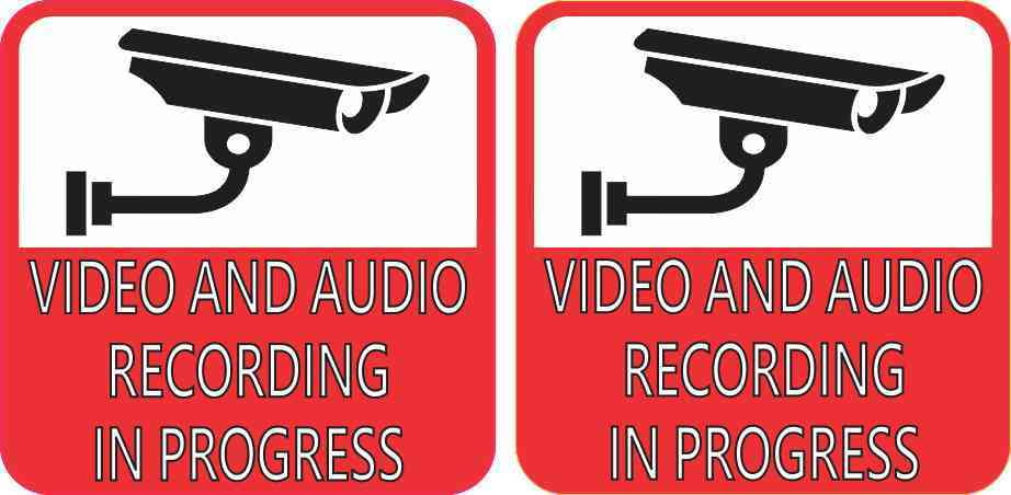 3in x 3in Red Video and Audio Recording in Progress Stickers - Walmart.com