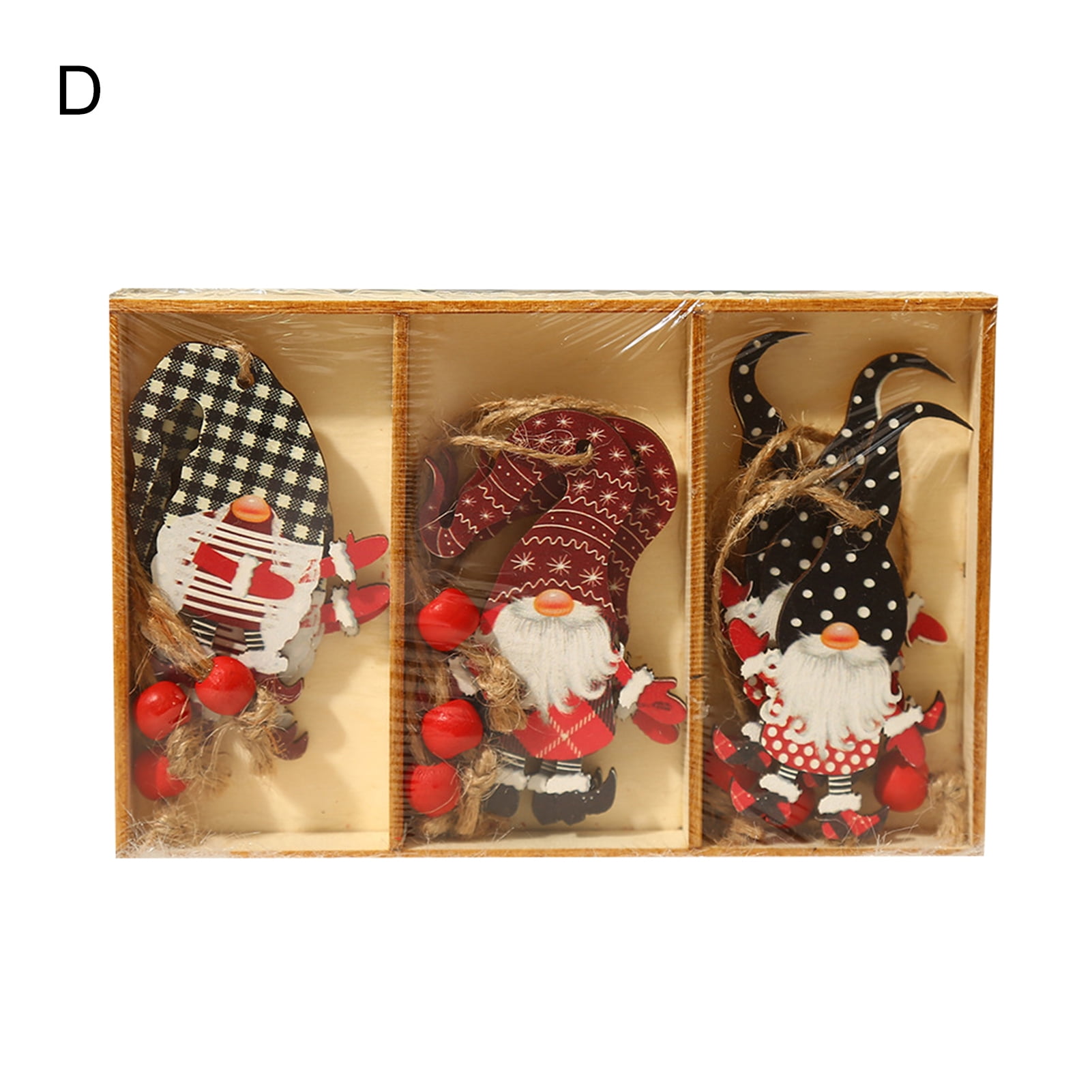 9Pcs/Set Delicate Dwarf Shape Wood Multi-use Hanging Decor Visual ...