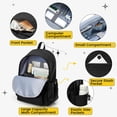 Black Waterproof School Backpack Lightweight Casual College Travel ...