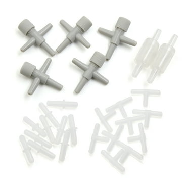 Unique Bargains 8Pcs 3 Ways 5mm Connecting Dia Plastic Aquarium Air ...