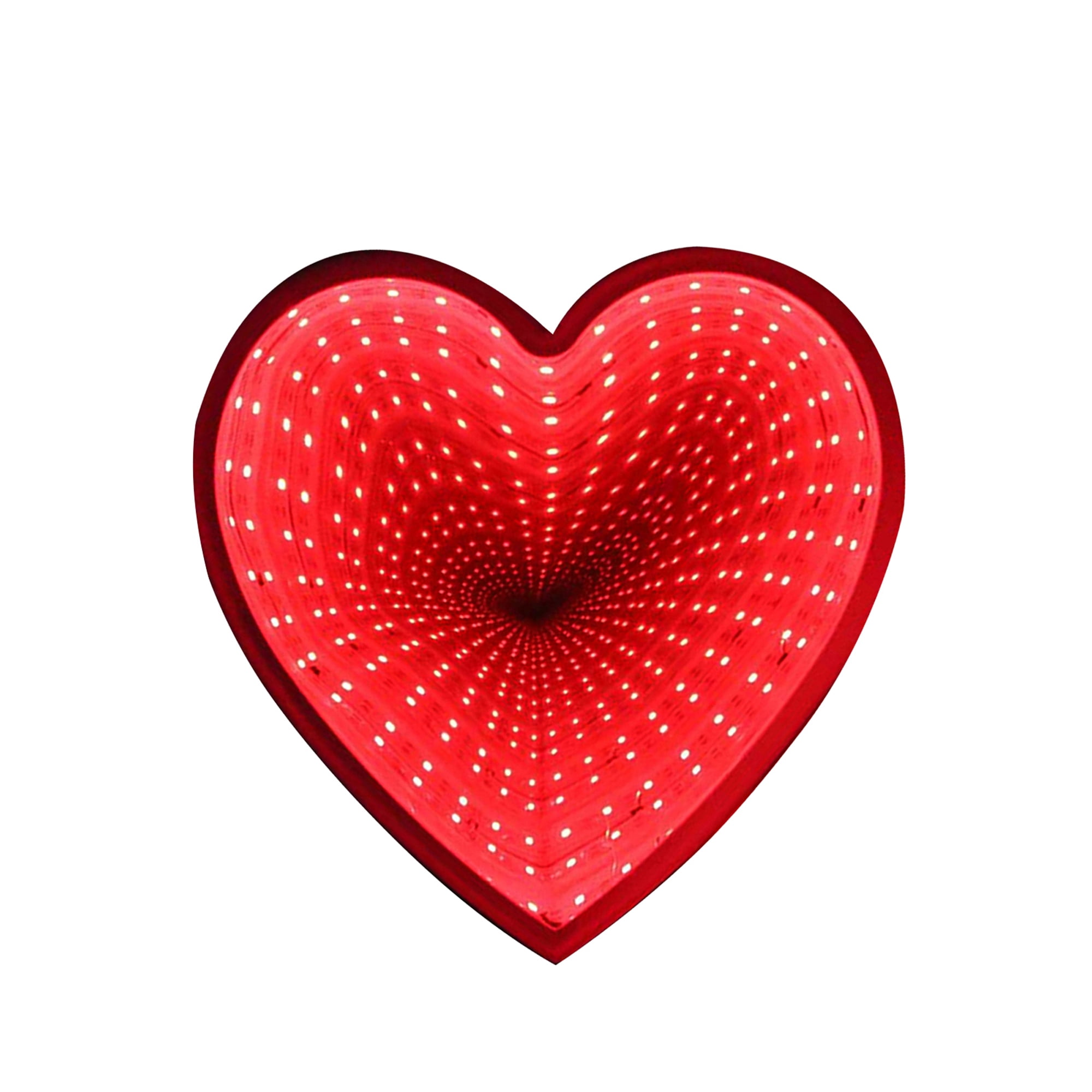 ZIYIXIN Creativity LED Heart Tunnel Light, 3D Infinity Mirror Table ...