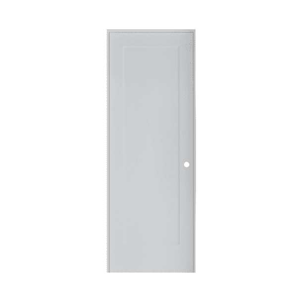 30 in. x 80 in. Right-Handed Solid Core White Primed Composite Single ...