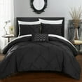 Weber 8 Piece Duvet Cover Set Pinch Pleat Ruffled Design Embellished ...