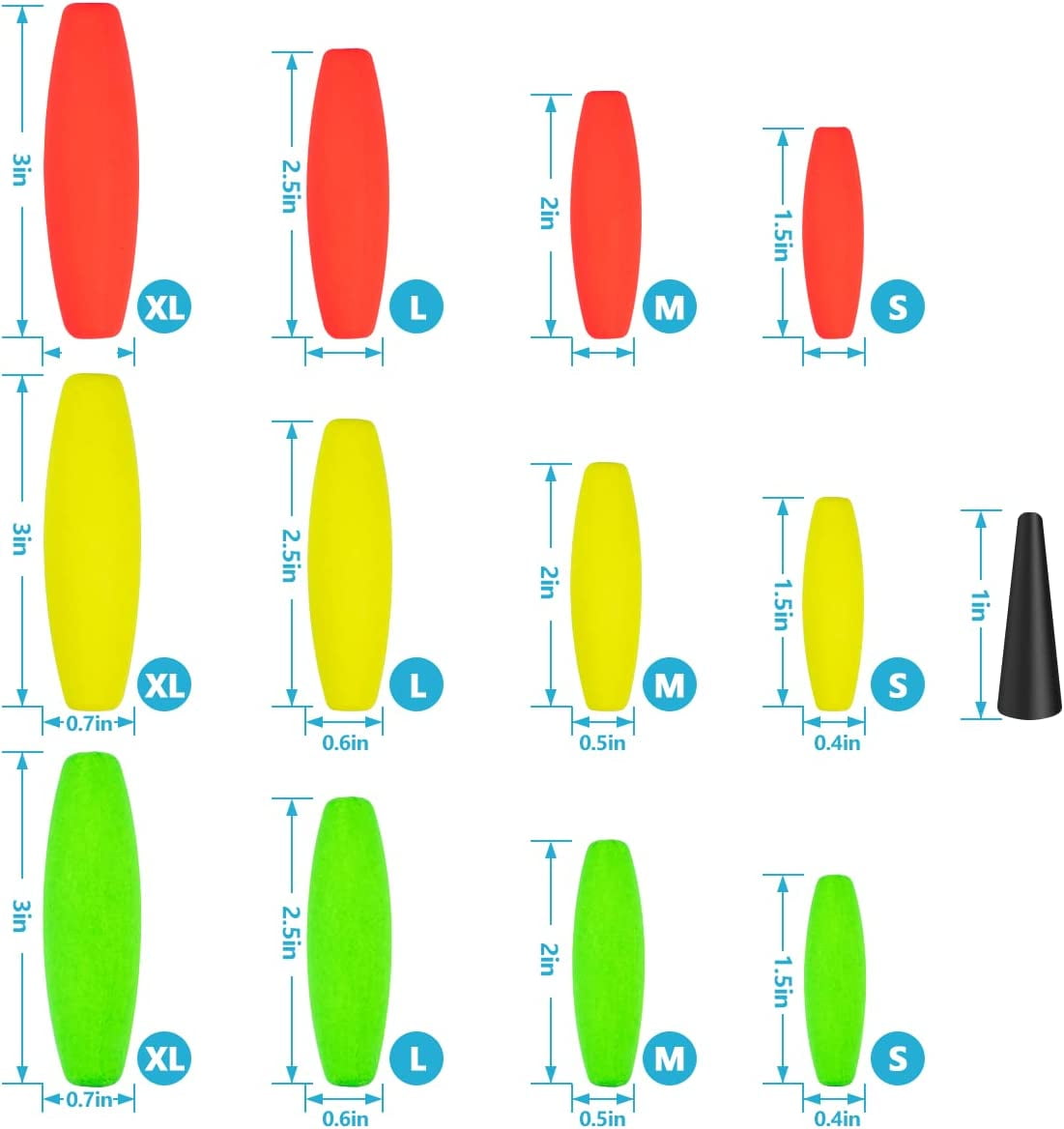 Narcissus Peg Floats, Fishing Foam Cigar Floats, Fishing Bobber with ...