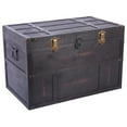 Vintiquewise Old Cedar Style Large Lockable Wooden Chest, Multicolor ...