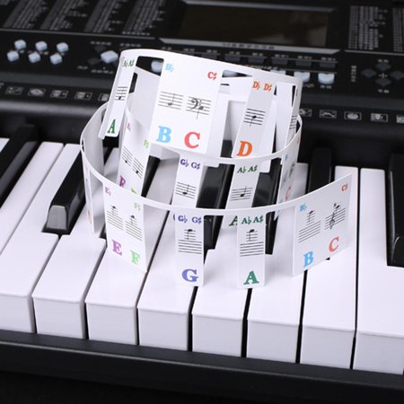 Piano Music Note Sticker with Colorful Bigger Letter Music Note Labels ...