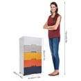 5 Tier Plastic Drawers Dresser Storage Tower with 5 Drawers,Stackable ...