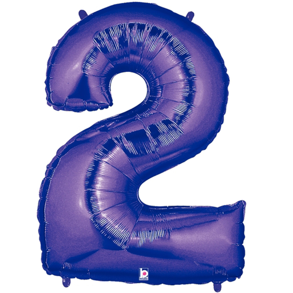 Giant Purple Number 2 Foil Balloon 40" - Walmart.com - Walmart.com
