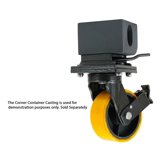 (2 Pack 8" ISO Shipping Container Caster Wheels, 6600 lbs WLL/per Wheel ...