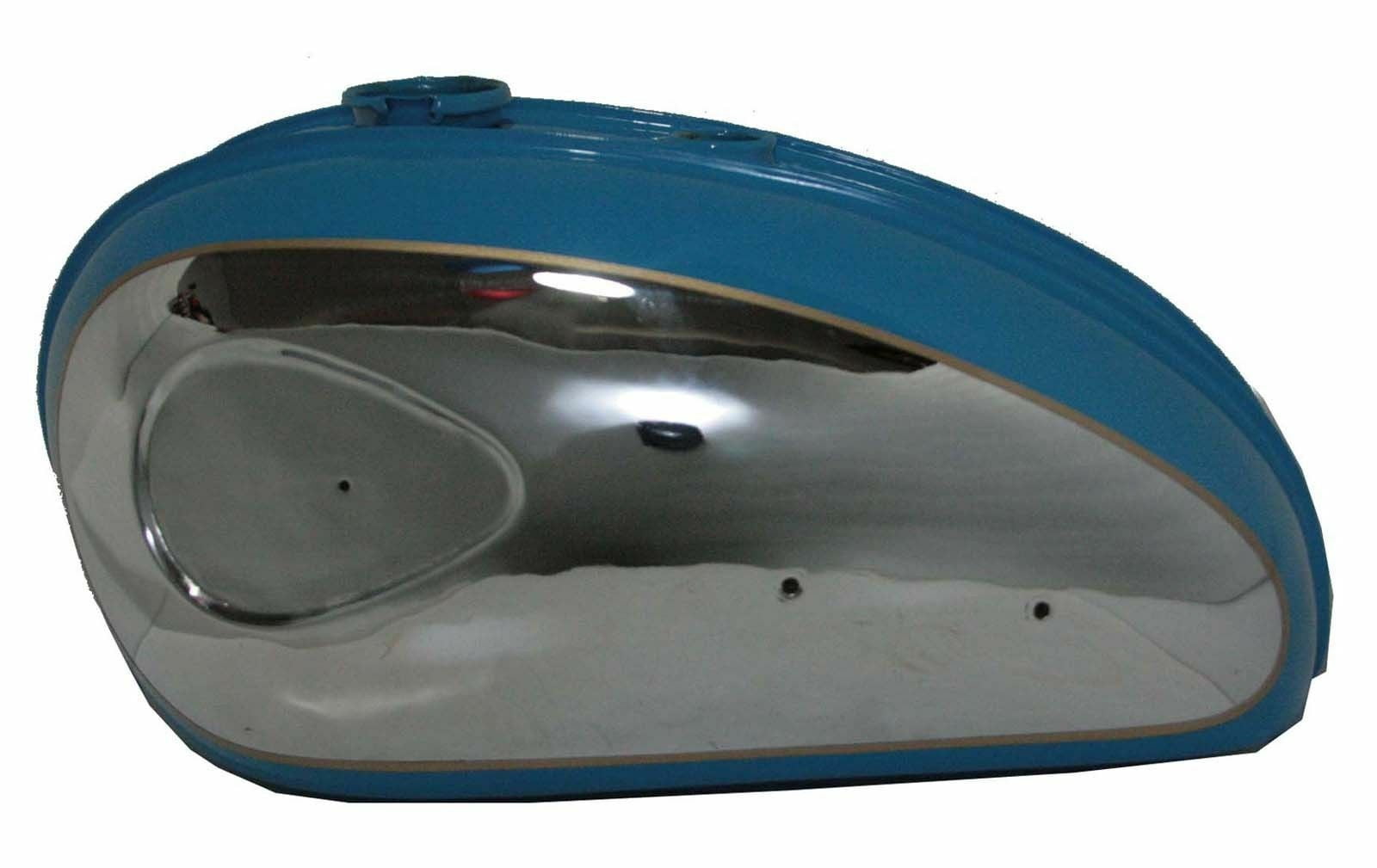 1960 Bsa C15 B40 Ss80 SS90 Blue Paint Chrome Plated Petrol Tank ...