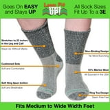 Loose Fit Stays Up Marled Merino Wool Men's and Women's Sock (Pack of 2 ...