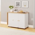 Craftian 60.9in White Folding Sewing Craft Table with with Charging ...