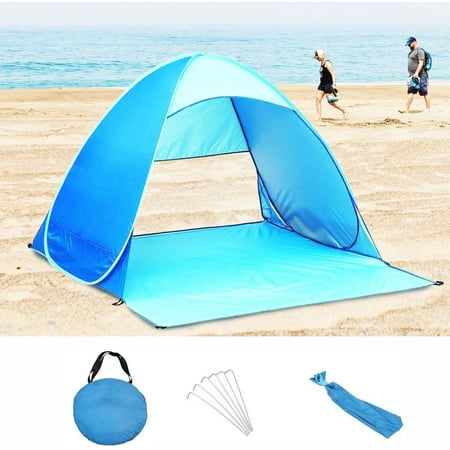 Beach Tent, Easy Pop Up Picnic Tent Sun Shelte and Beach Shade UPF 50 ...