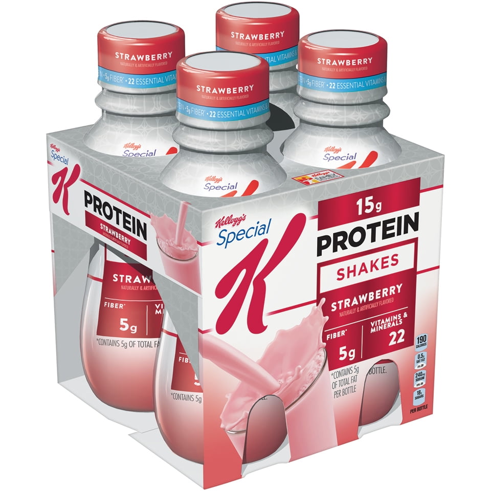 Kellogg's Special K Protein Shake, Strawberry, 15g Protein, 12 Ct ...