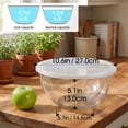 4.7 Quart Glass Mixing Bowl with Lid, Deep Large Glas Salad Bowl Big ...