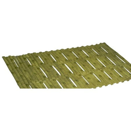 Bamboo Look Vinyl Bath Tub Mat, Size 16" x 32" in Green - Walmart.com
