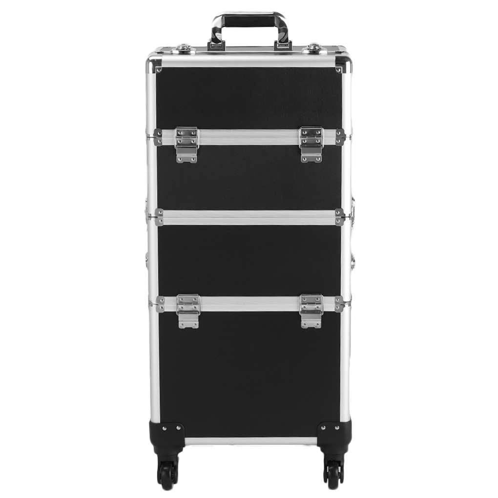 3 in 1 Cosmetic Box Rolling Makeup Case Aluminum Alloy Wheels Makeup ...