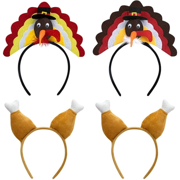 Thanksgiving Headband Hats, Turkey Headband Drumsticks Turkey Costume ...