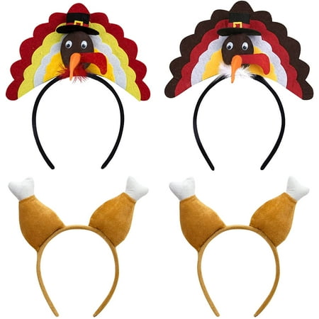 Thanksgiving Headband Hats, Turkey Headband Drumsticks Turkey Costume ...