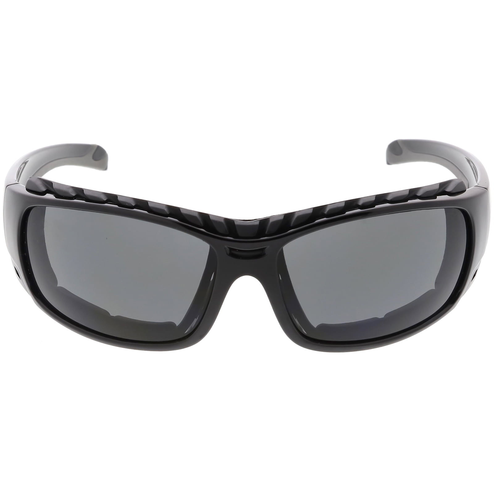 Protective TR-90 Foam Padded Goggles Rectangle Lens 66mm (Black / Smoke ...