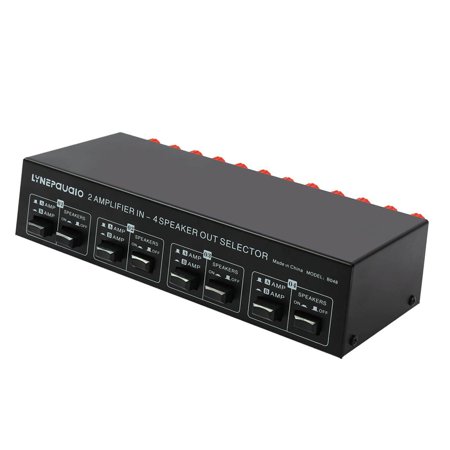 2 in 4 Out Speaker Selector Switch speaker selector volume control Box ...