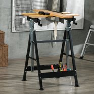 WEN 24-Inch Height Adjustable Tilting Steel Portable Work Bench and ...