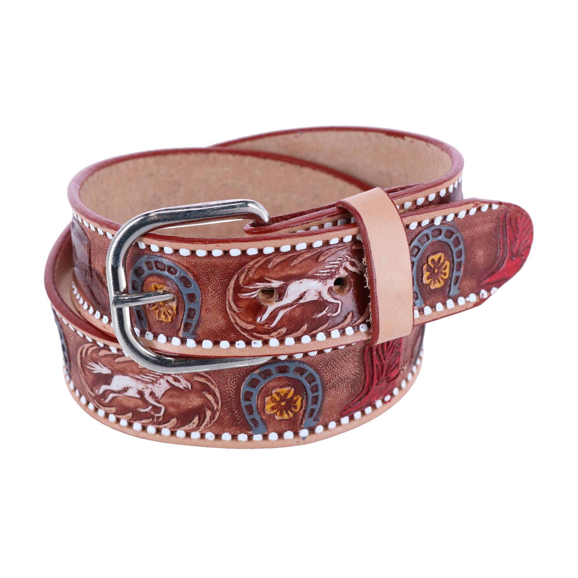 Click here for Ctm Boys Cowboy Print Embossed Belt prices
