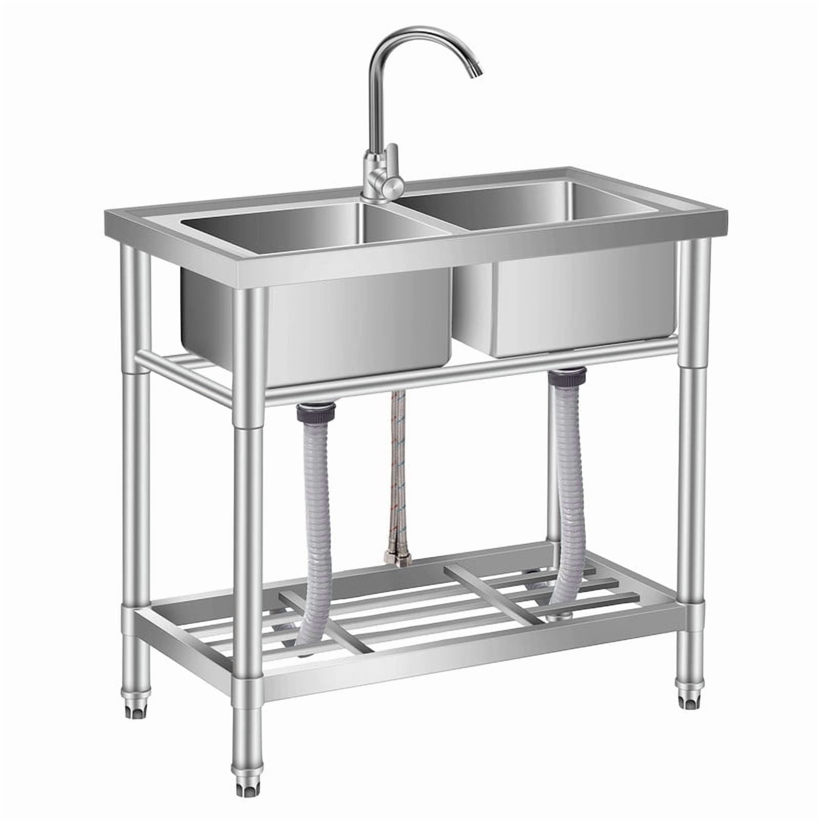 Click here for Tropow 33 Stainless Steel Double Bowl Utility Sink... prices