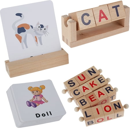 Montessori Phonetic Reading Blocks Wooden Reading Blocks Short Vowel ...