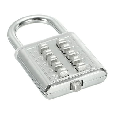 Uxcell 8-Digit Combination Padlock Push Button Locks for Locker Zinc ...