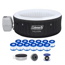 Coleman SaluSpa 4 Person Portable Inflatable Outdoor Hot Tub Spa with ...