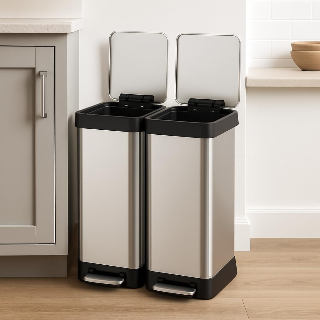 Click here for Beesclover 16 Gallon Dual Compartment Trash Can  6... prices