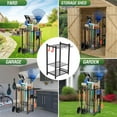 Sttoraboks Garden Tool Organizer with Storage Hooks, Yard Tool Rack for ...