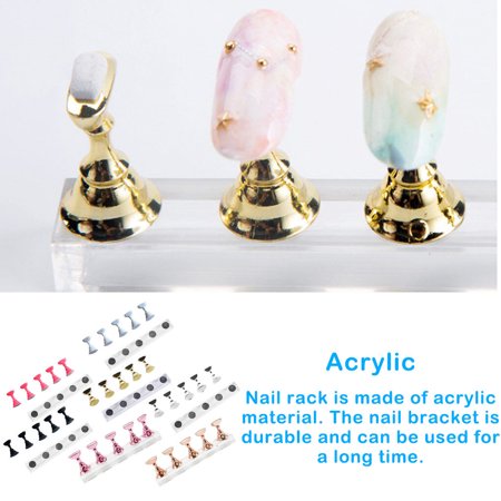 6 Pieces Nail Practice Stands Nail Tips Holders for Salon Home Set ...