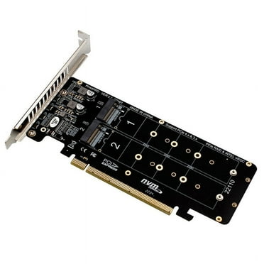 PCIE 4.0 Dual-Disk PCIeX16 to M.2 M-Key NVME SSD Expansion Card ...