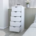 Xukmct Wood 5 Drawer Dresser Cabinet Tall Chest of Drawers for Home ...