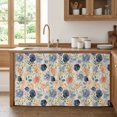 Colorful Flowers Cabinet Curtains 28"W x 51"L,Dustproof Sink Skirt ...