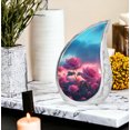 VALERASH Pink Rose Urns for Human Ashes Adult Man - Large Blue Tear ...