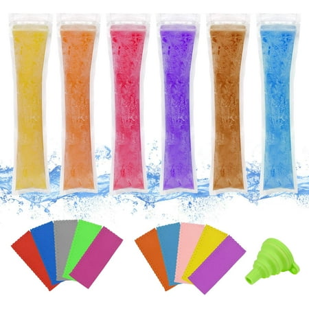 200 Pack Popsicle Bags, Disposable Freeze Pop Bags, 8x2" DIY Popsicle ...