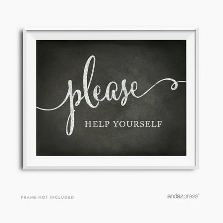 Please Help Yourself Vintage Chalkboard Wedding Party Signs - Walmart.com
