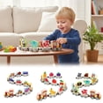 QenASHaing Wooden Train Toys, Magnetic Number Wooden Train Set for Kids ...