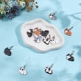 12Pcs 6 Styles 304 Stainless Steel Threaders Cat with Alloy Enamel ...