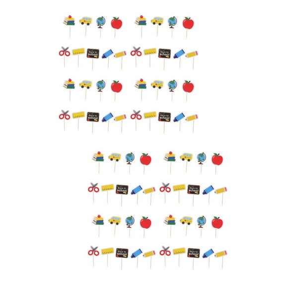 10pcs Birthday Cake Topper Paper Cupcake Picks Decor Happy Birthday ...