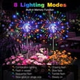 2 Pack Solar Garden Lights Outdoor 8 Modes, 120 LED Firework Lights ...