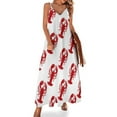 Red Lobster Repeating Pattern Sleeveless Dress dresses for woman ...